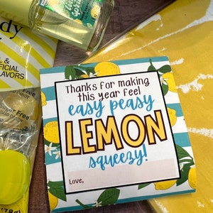 End of Year Thank You Gift Tag, Easy Peasy Lemon Teacher Gift Tag ...