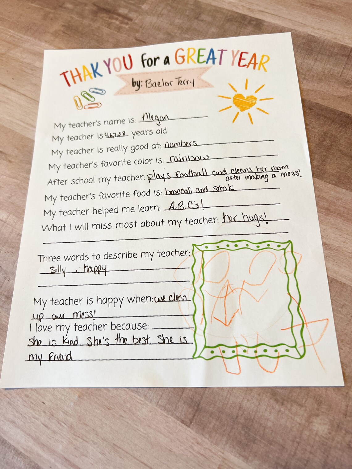 All About My Teacher Survey End of School Year Printable - Etsy