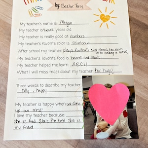 All About My Teacher Survey, End of School Year Printable, Teacher ...
