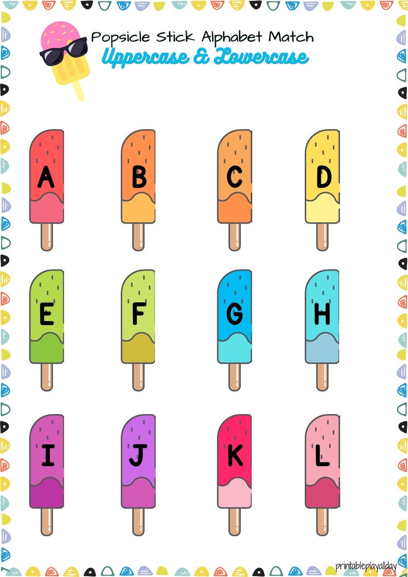 Alphabet Match, Uppercase and Lowercase Letters, Alphabet Matching ...