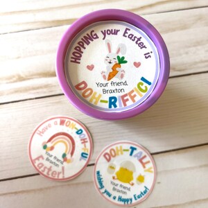 Personalized Easter Play-doh Tag, Play Dough Easter Gift Label, School ...