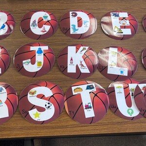 Basketball Alphabet, Daycare Letter Wall, Preschool Decor, Toddler ...