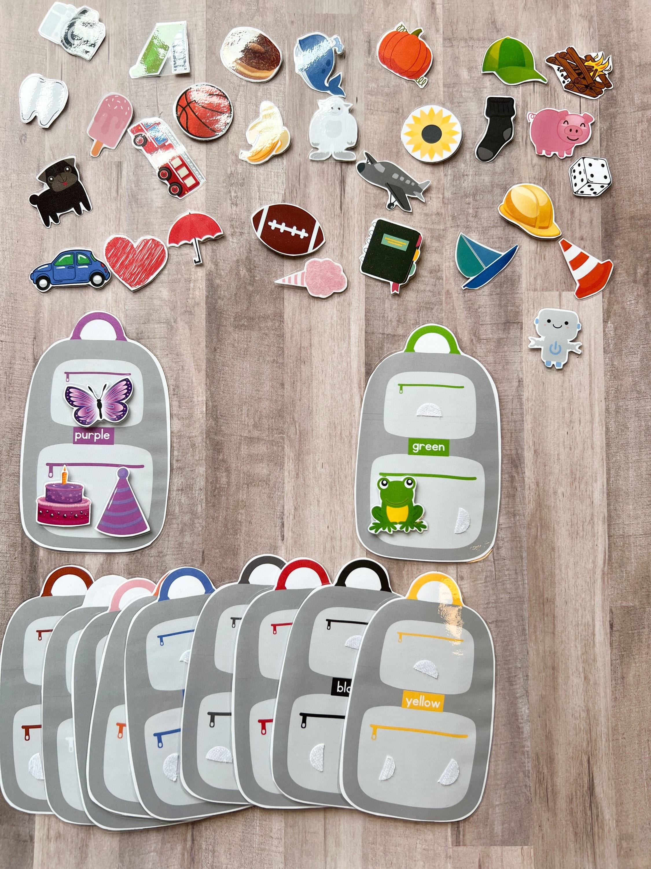 Color Sorting Activity Matching Colors Game Learning Colors - Etsy