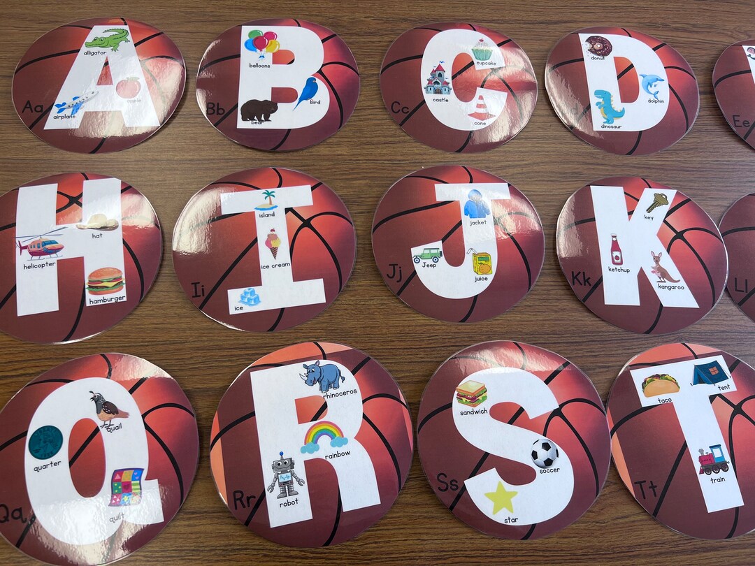 Basketball Alphabet, Daycare Letter Wall, Preschool Decor, Toddler ...