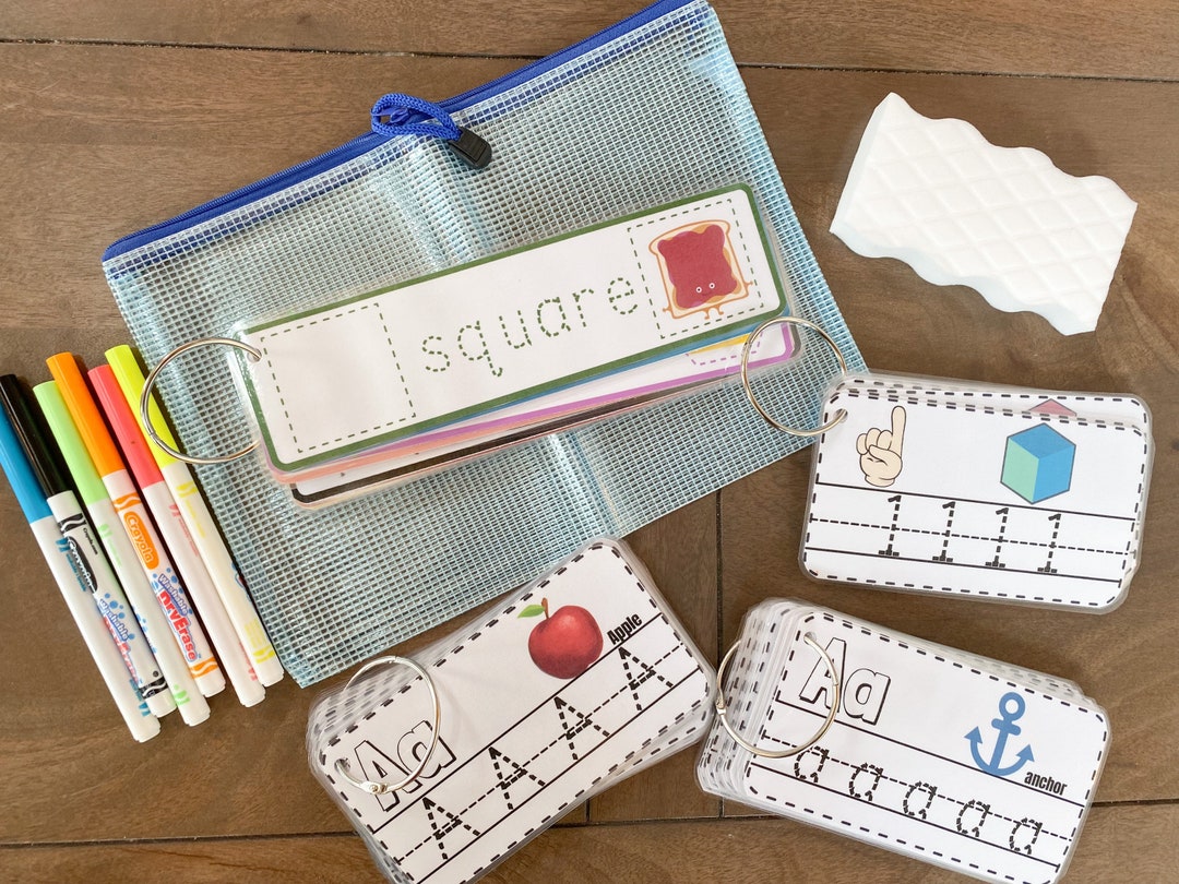 Alphabet Tracing Bundle, Number Tracing Printables, Mini Travel Size ...