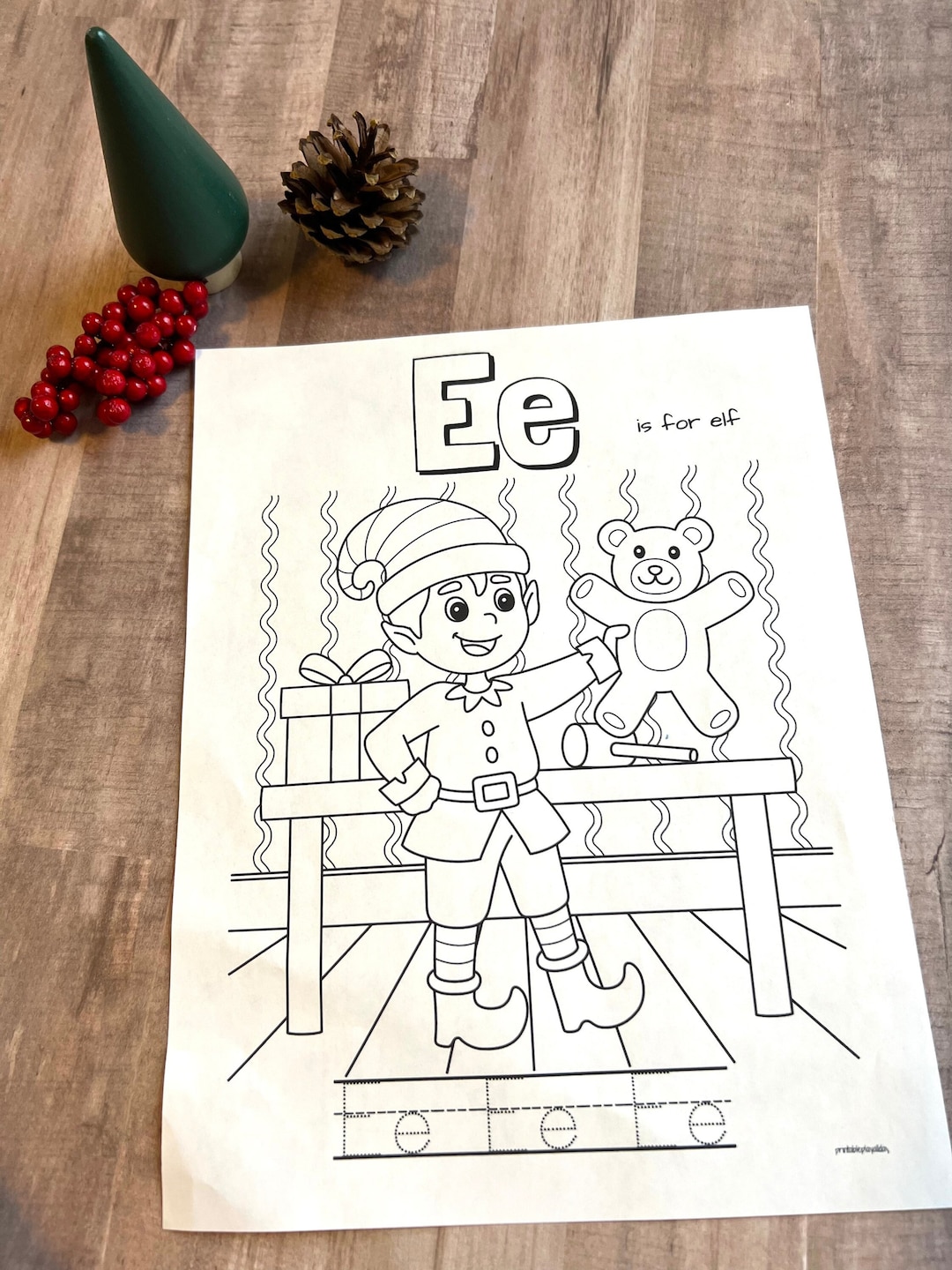 Christmas Alphabet Coloring Pages, Holiday Coloring Book, Learning ...