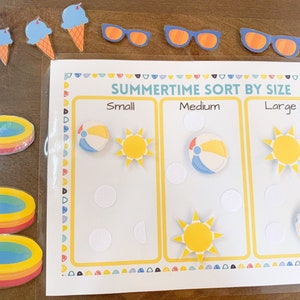 Sort by Size Worksheet, Preschool Size Activity, Size Sorting Game ...