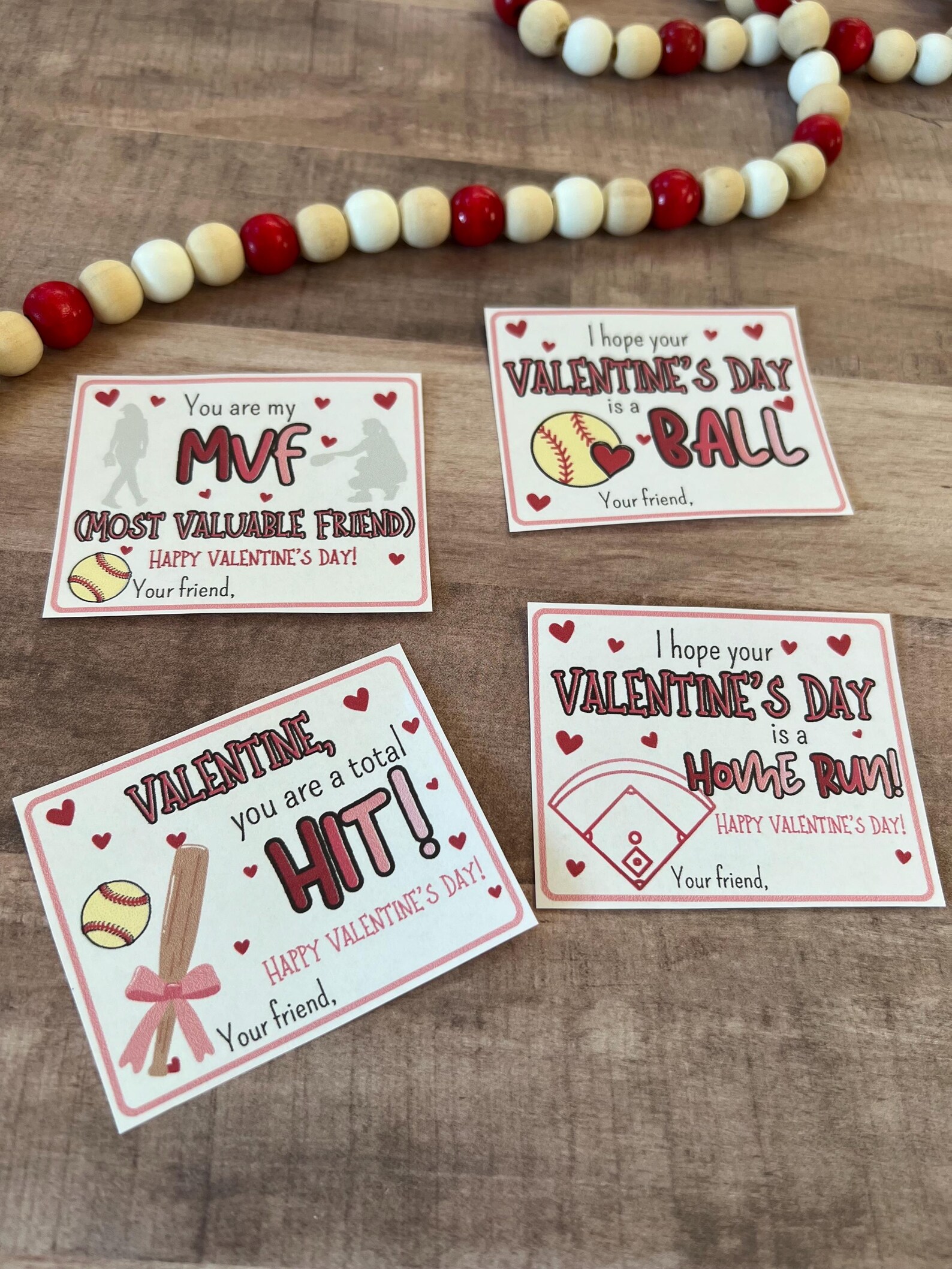 Softball Valentine's Day Gift Tag, Softball Valentine Printable, School ...