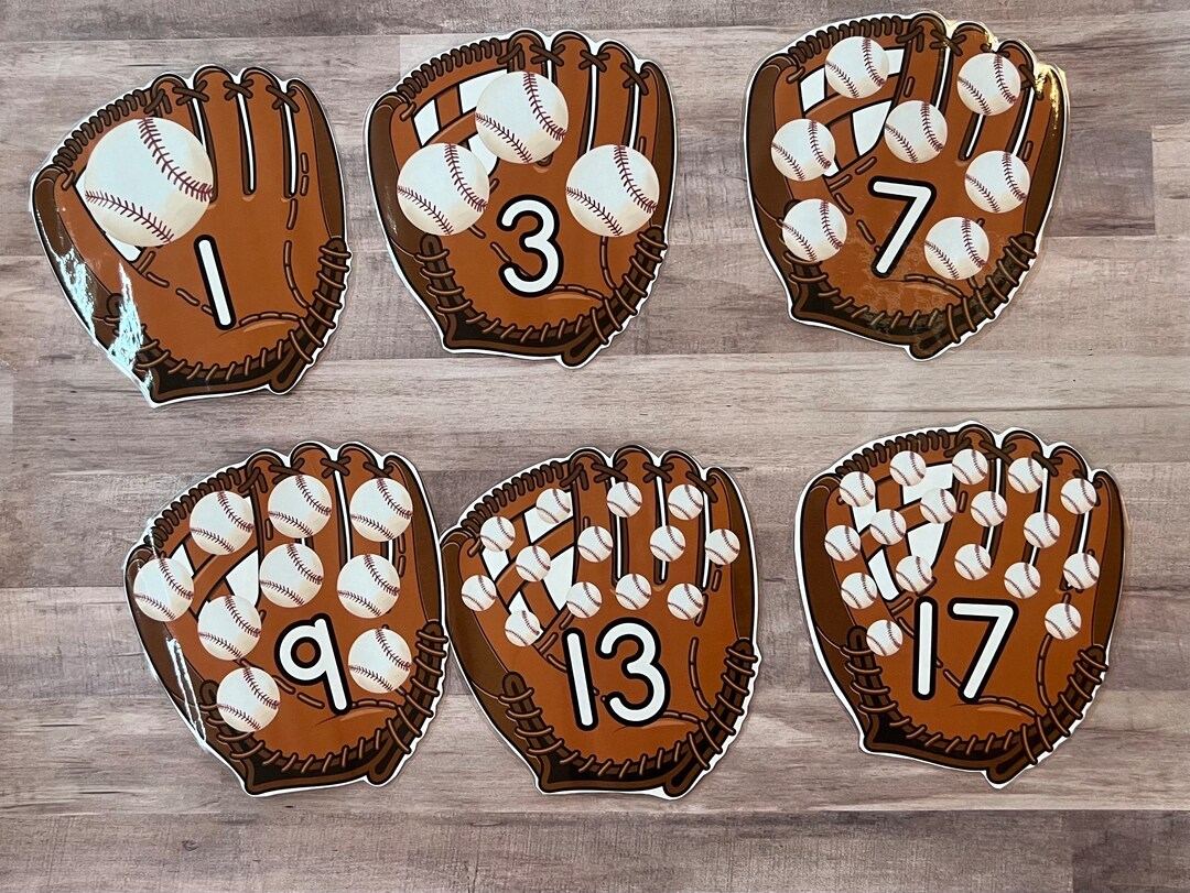 Baseball Numbers Wall Decor, Baseball Theme Number Wall, Classroom ...