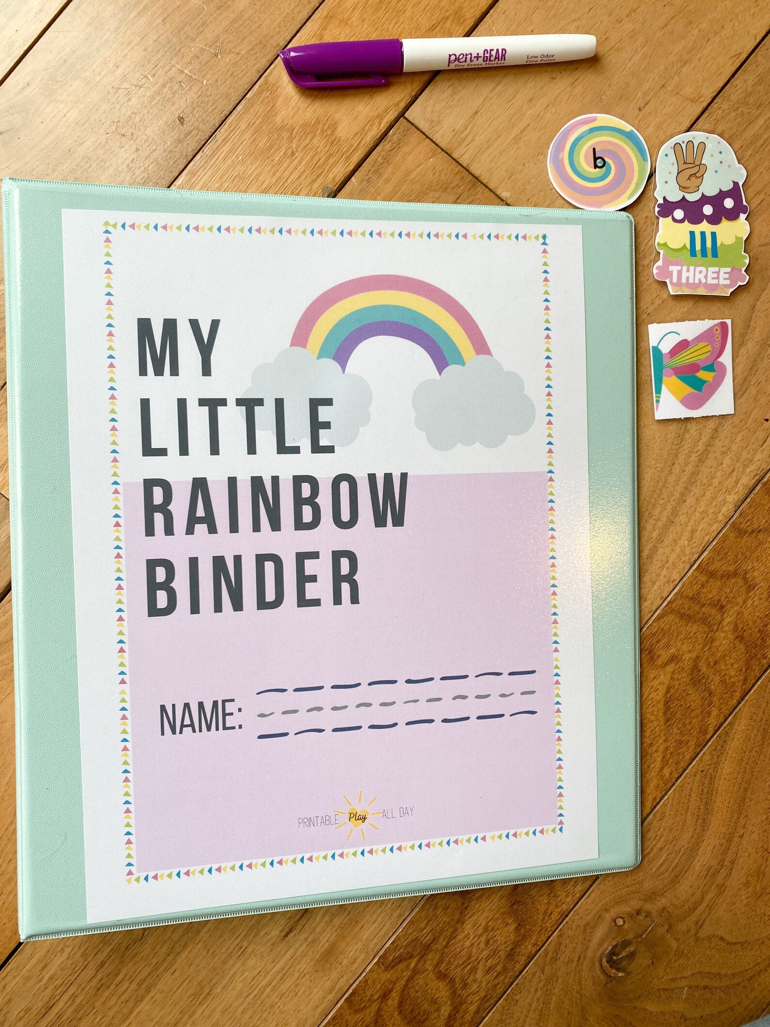 Rainbow Theme Preschool Learning Binder Pre-k Busy Binder - Etsy