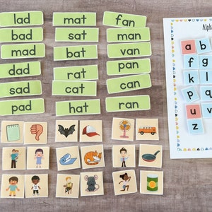 CVC, Phonics Printable, Kids Word Game, Learning to Read, Preschool ...