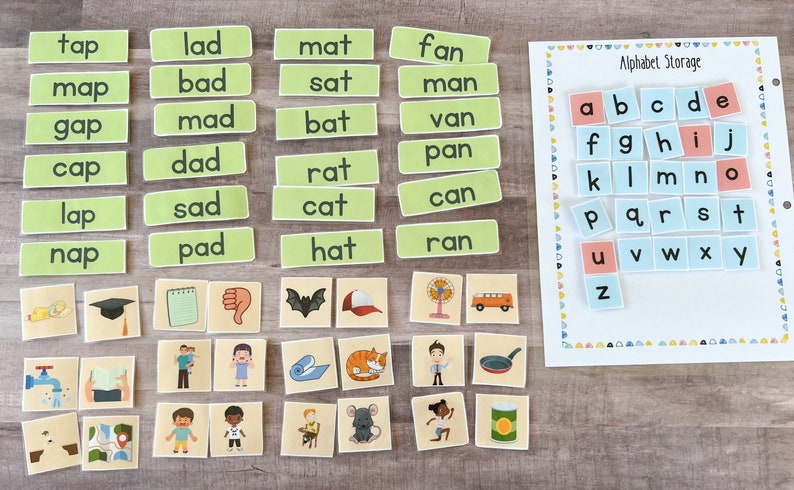 CVC Phonics Printable Kids Word Game Learning to Read - Etsy