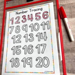 Alphabet Numbers Tracing Printable, Preschool Pre-writing Activity ...