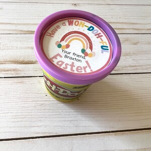 Personalized Easter Play-doh Tag, Play Dough Easter Gift Label, School ...