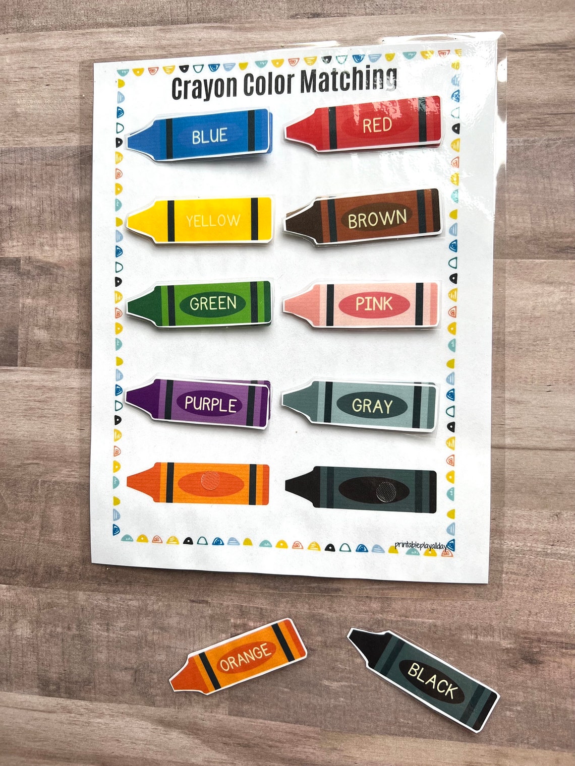 Color Sorting Printable Learning Colors Worksheets Toddler - Etsy