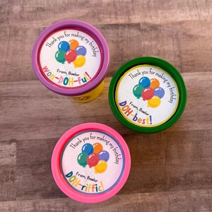 Personalized Birthday Play-doh Label, Birthday Playdoh Class Favor ...
