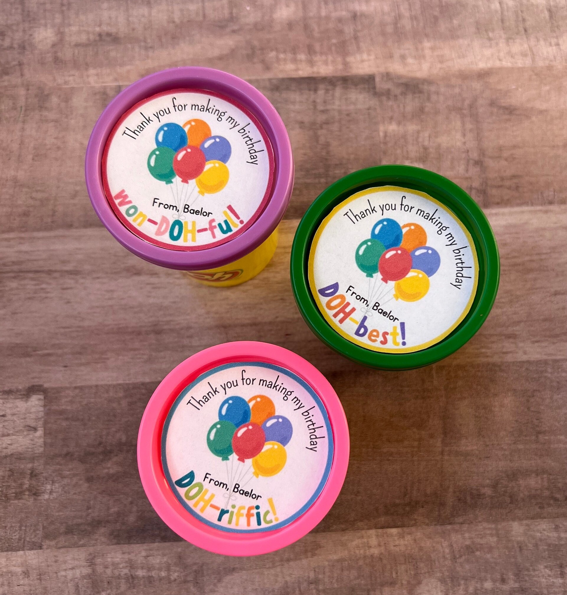 Personalized Birthday Play-doh Label, Class Favor (digital Download) - Etsy