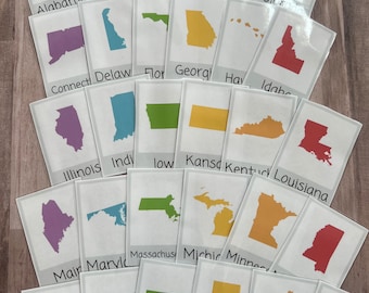 State Capitals PRINTABLE Flash Cards - Etsy