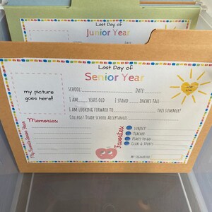 Personalized School Year Memory Tote, Customized Preschool- 12th Grade ...