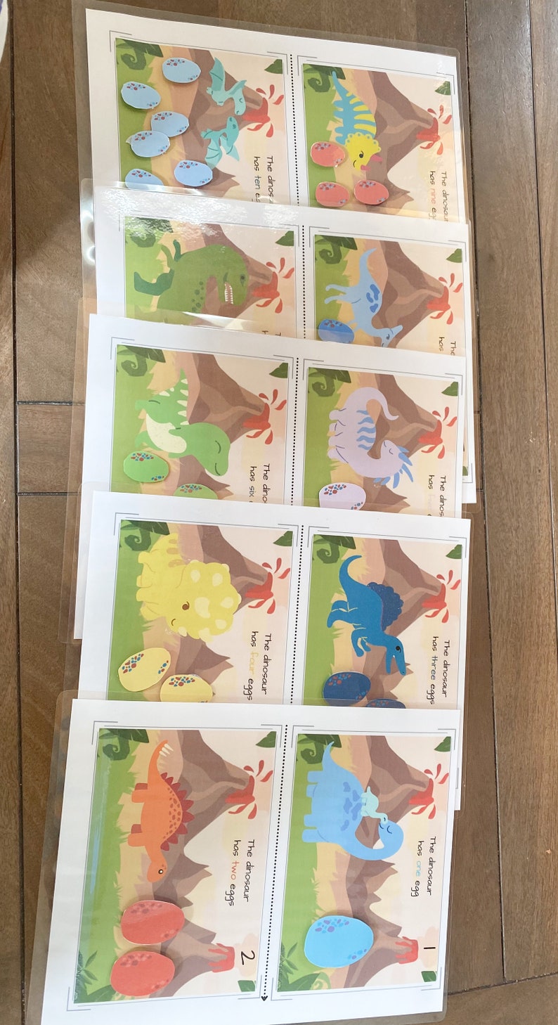 Dinosaur Theme Numbers Printable Dinosaur Counting Game - Etsy