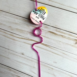 Personalized Easter Straw Tag, Egg-straw Easter Gift Label, School ...
