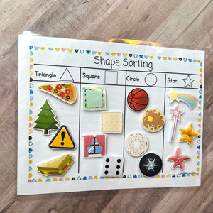 Shape Sorting Activity Printable, Matching Shapes Worksheets, Learning ...