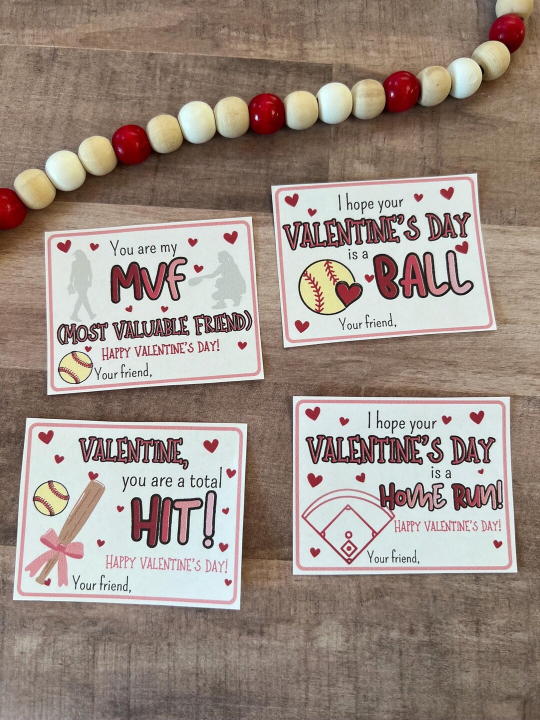 Softball Valentine's Day Gift Tag, Softball Valentine Printable, School ...