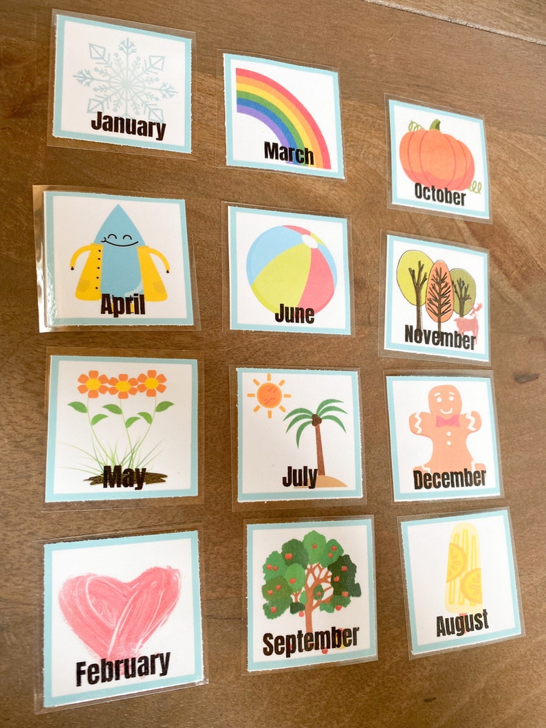 12 Months of the Year, Toddler Months Organizer, Preschool at Home ...