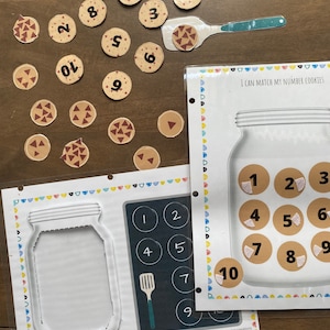 Cookie Jar Counting to Ten, 1-10 Number Matching, Preschool Counting ...