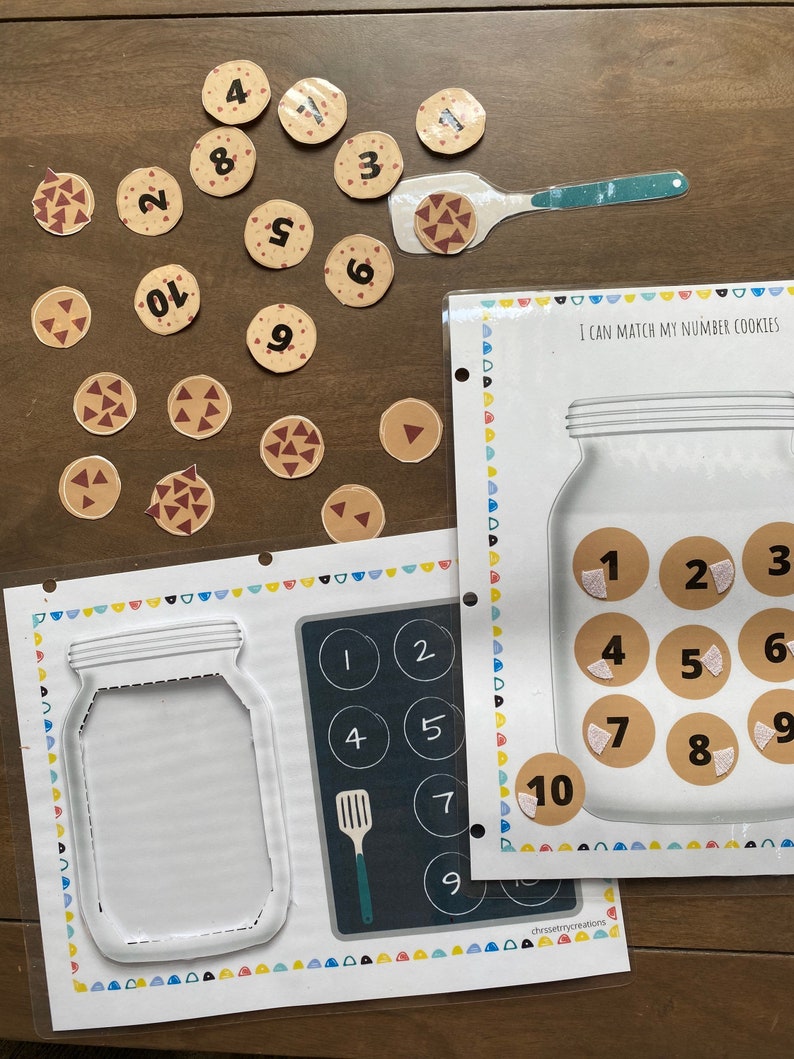 Cookie Jar Counting to Ten 1-10 Number Matching Preschool - Etsy