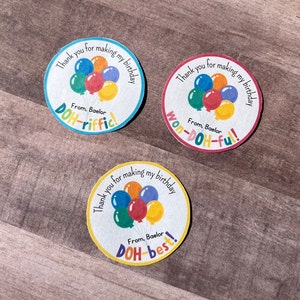 Personalized Birthday Play-doh Label, Birthday Playdoh Class Favor ...