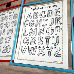 Alphabet Numbers Tracing Printable, Preschool Pre-writing Activity ...