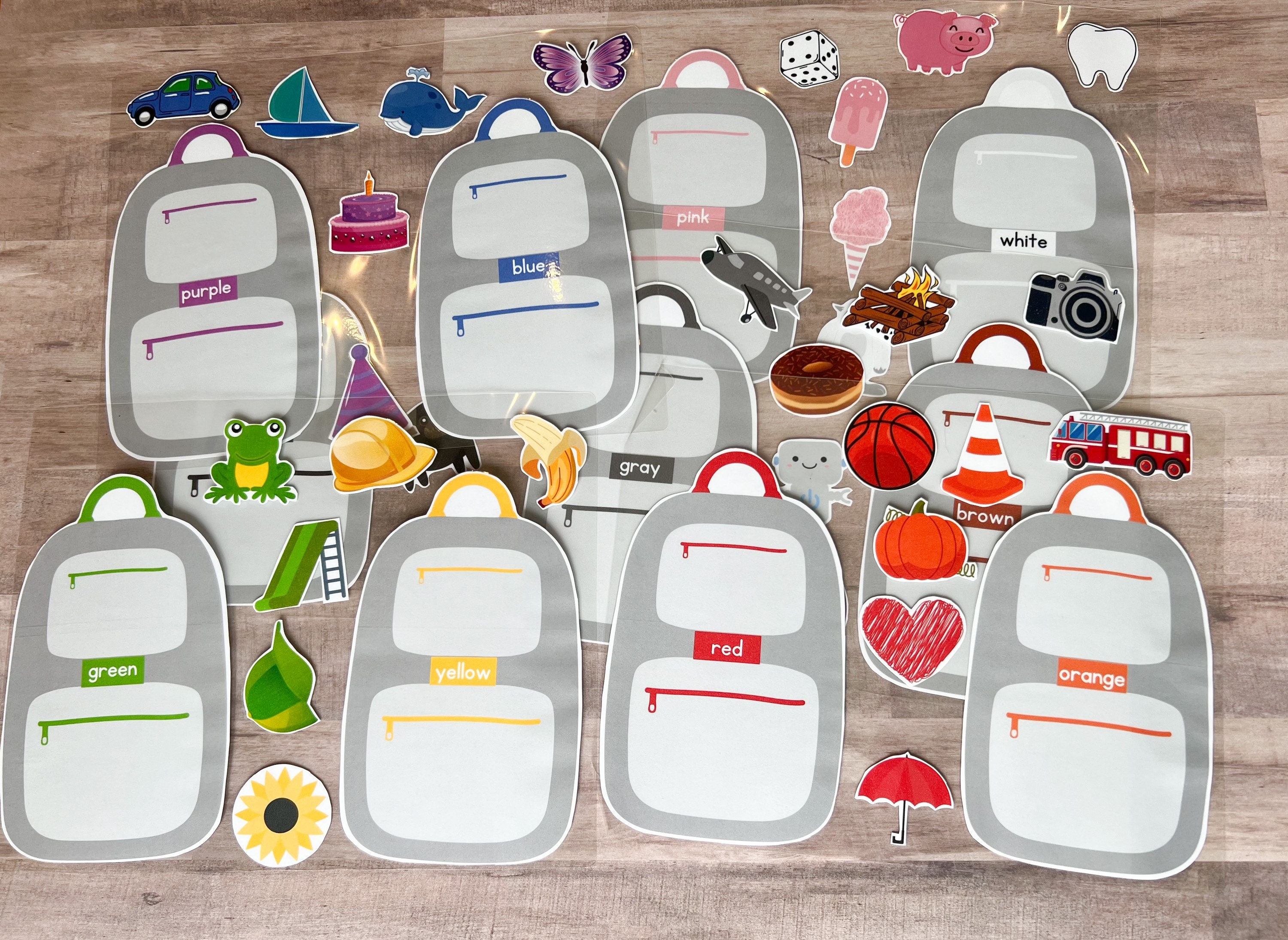 Color Sorting Activity Matching Colors Game Learning Colors - Etsy