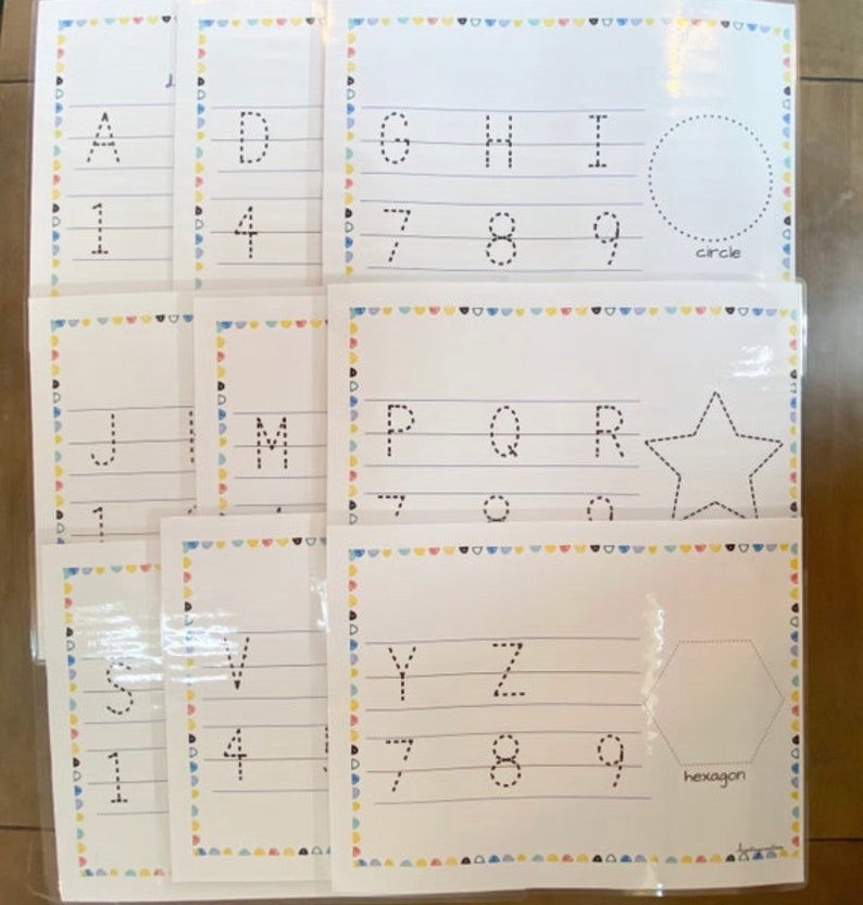 Preschool Tracing Bundle Tracing Numbers Alphabet Tracing - Etsy