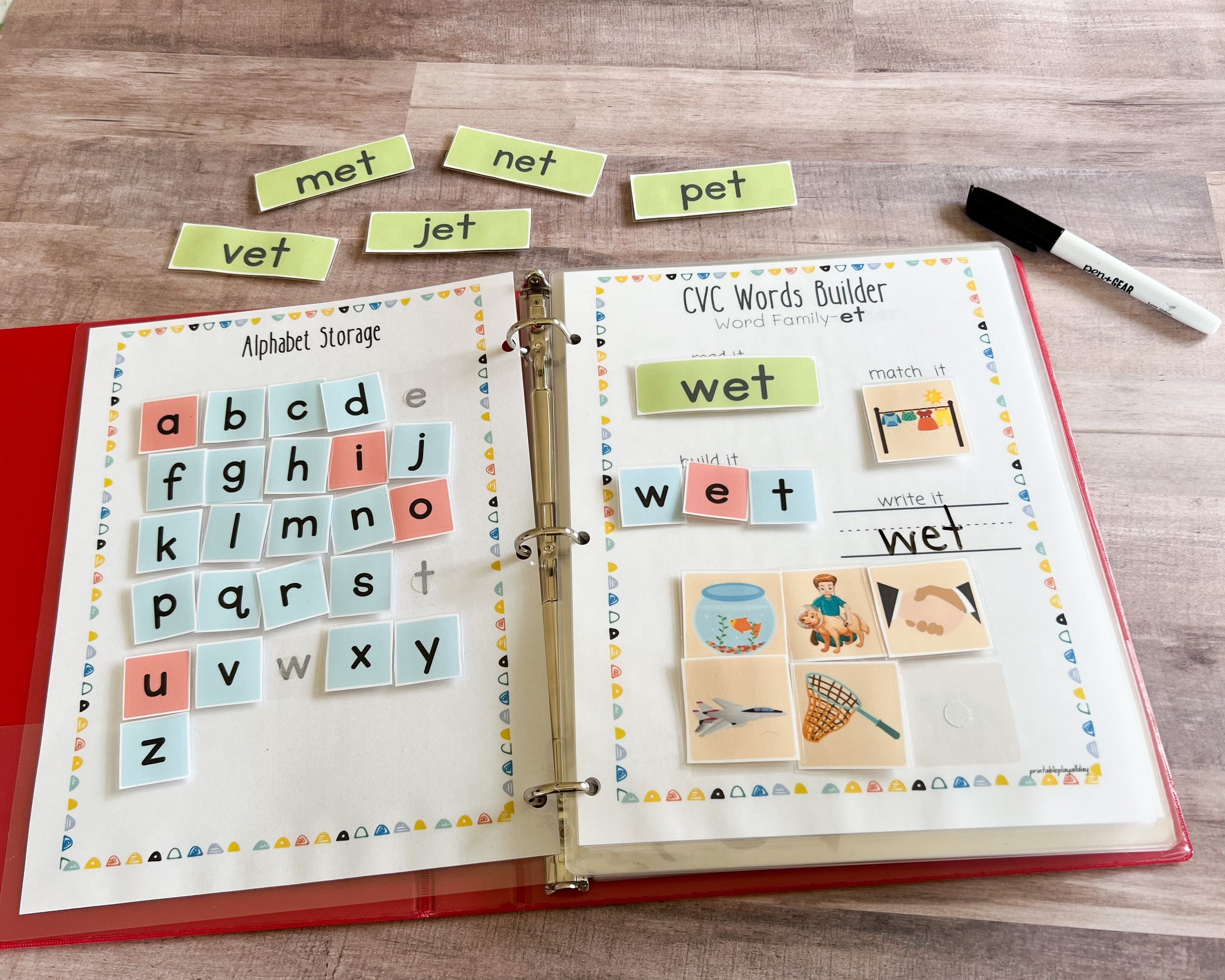 CVC, Phonics Printable, Kids Word Game, Learning to Read, Preschool ...