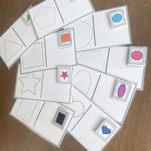 Alphabet Mail, Postcard Stamp Shapes, Matching Stamp and Envelope, Post ...