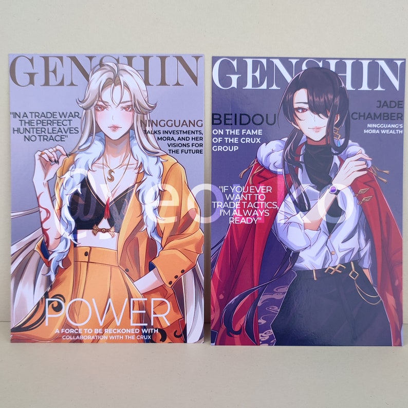 Genshin Impact Magazine Cover 4 X 6 High Gloss | Etsy Australia