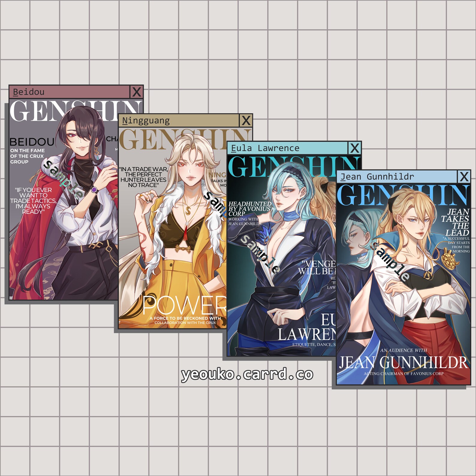 Genshin Impact Magazine Cover 4 X 6 High Gloss | Etsy Australia