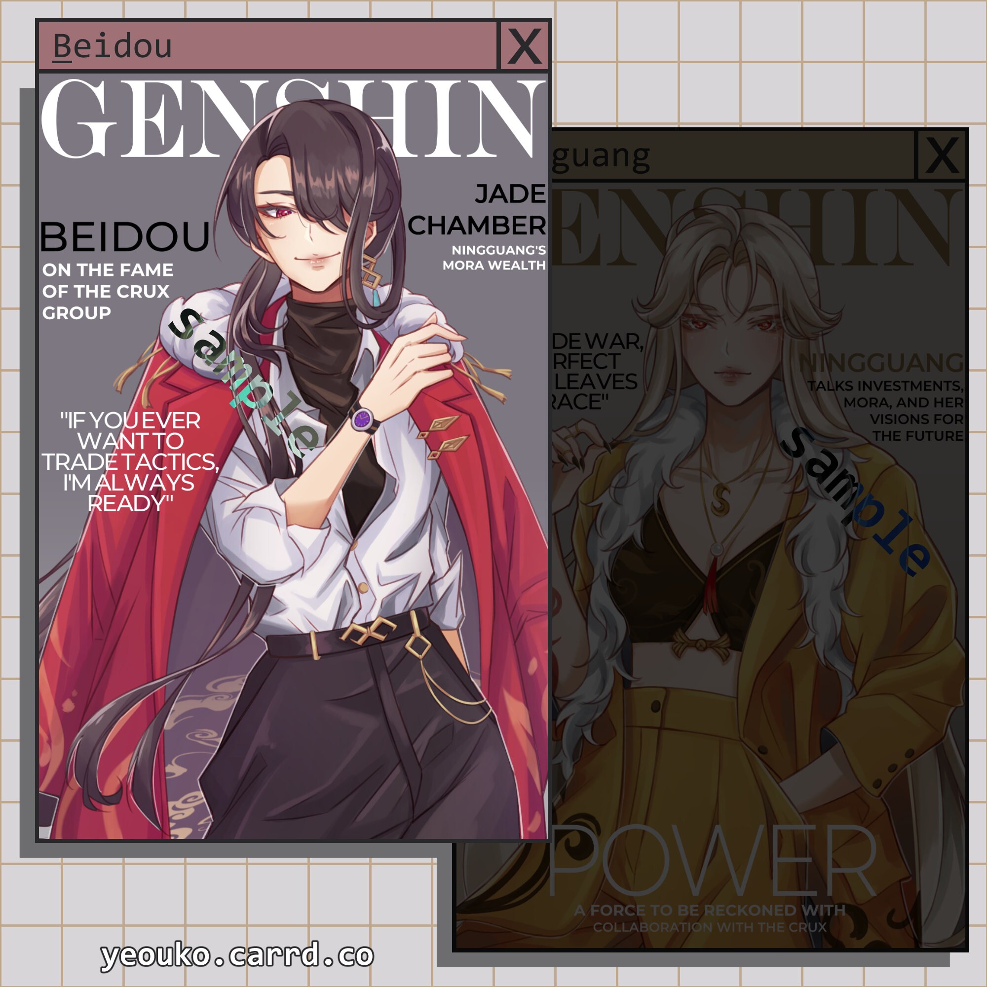 Genshin Impact Magazine Cover 4 X 6 High Gloss | Etsy Australia