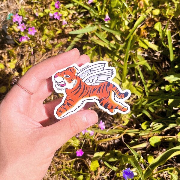 Flying Tiger Sticker - Etsy