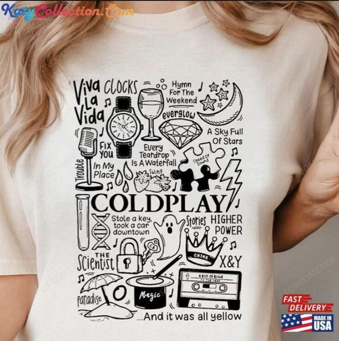 Vintage Coldplay Tattoo Shirt – Comfort Colors 2025 Tour Tee Unisex - Etsy