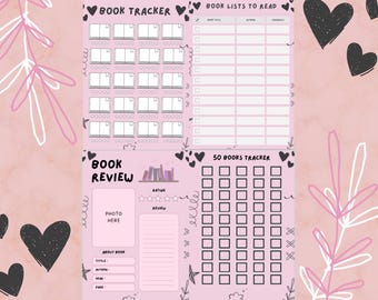 Printable Book Journal Pages - Etsy