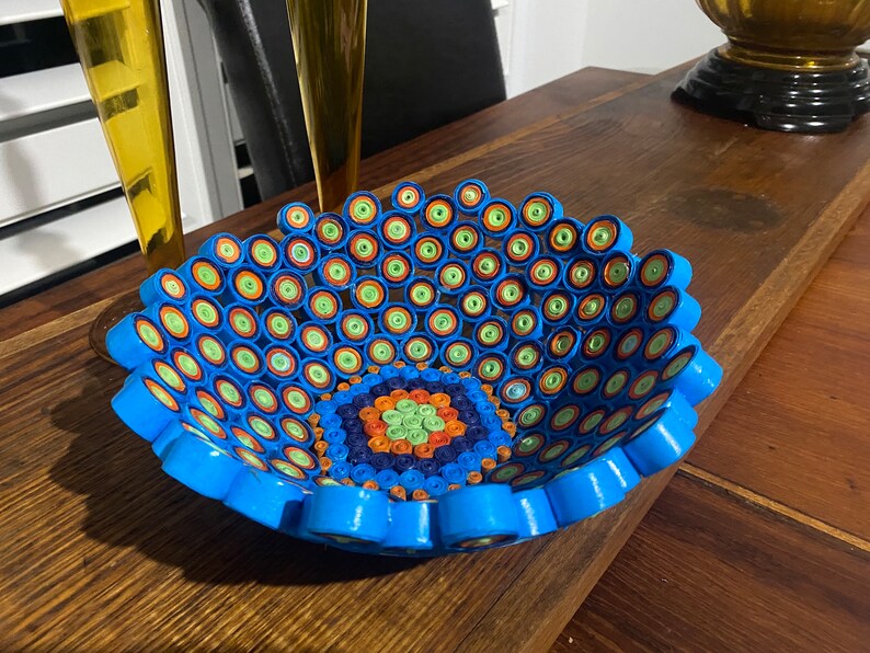 Blue Quilling Bowl - Etsy