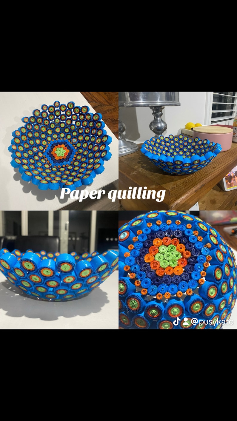 Blue Quilling Bowl - Etsy