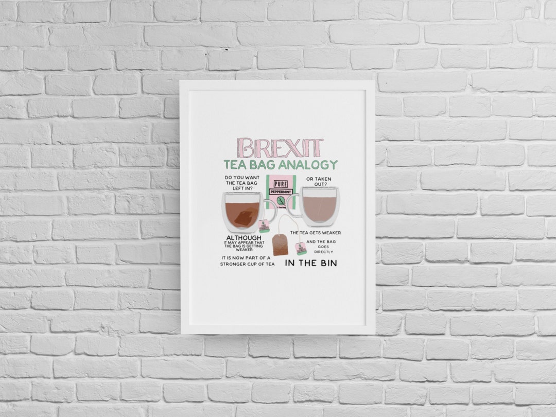 JAMES ACASTER | BREXIT Tea Bag Analogy | Tattoo Art Print | Recycled ...