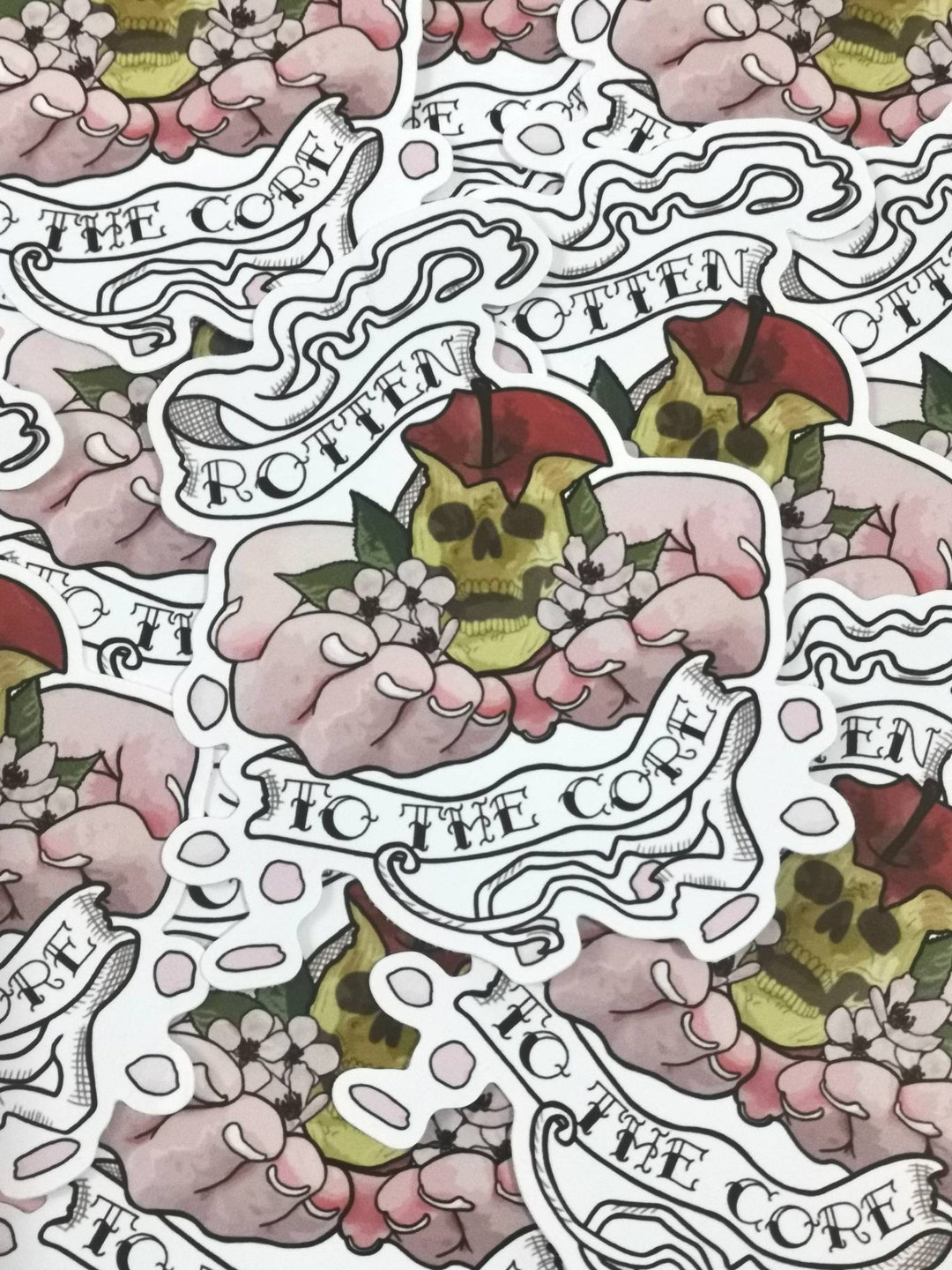 ROTTEN to the CORE | Dark Humour | TATTOO Art Glossy Sticker - Etsy