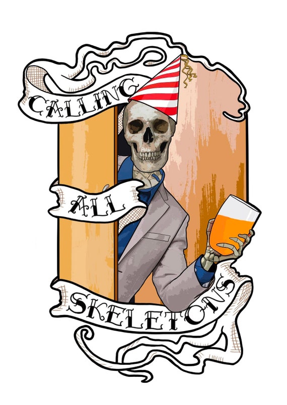 ALKALINE TRIO SKELETONS Tattoo Art Print Recycled - Etsy