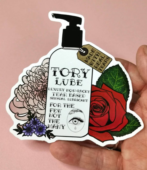 TORY LUBE STICKER Dark Humour Tattoo Art Glossy Sticker | Etsy UK