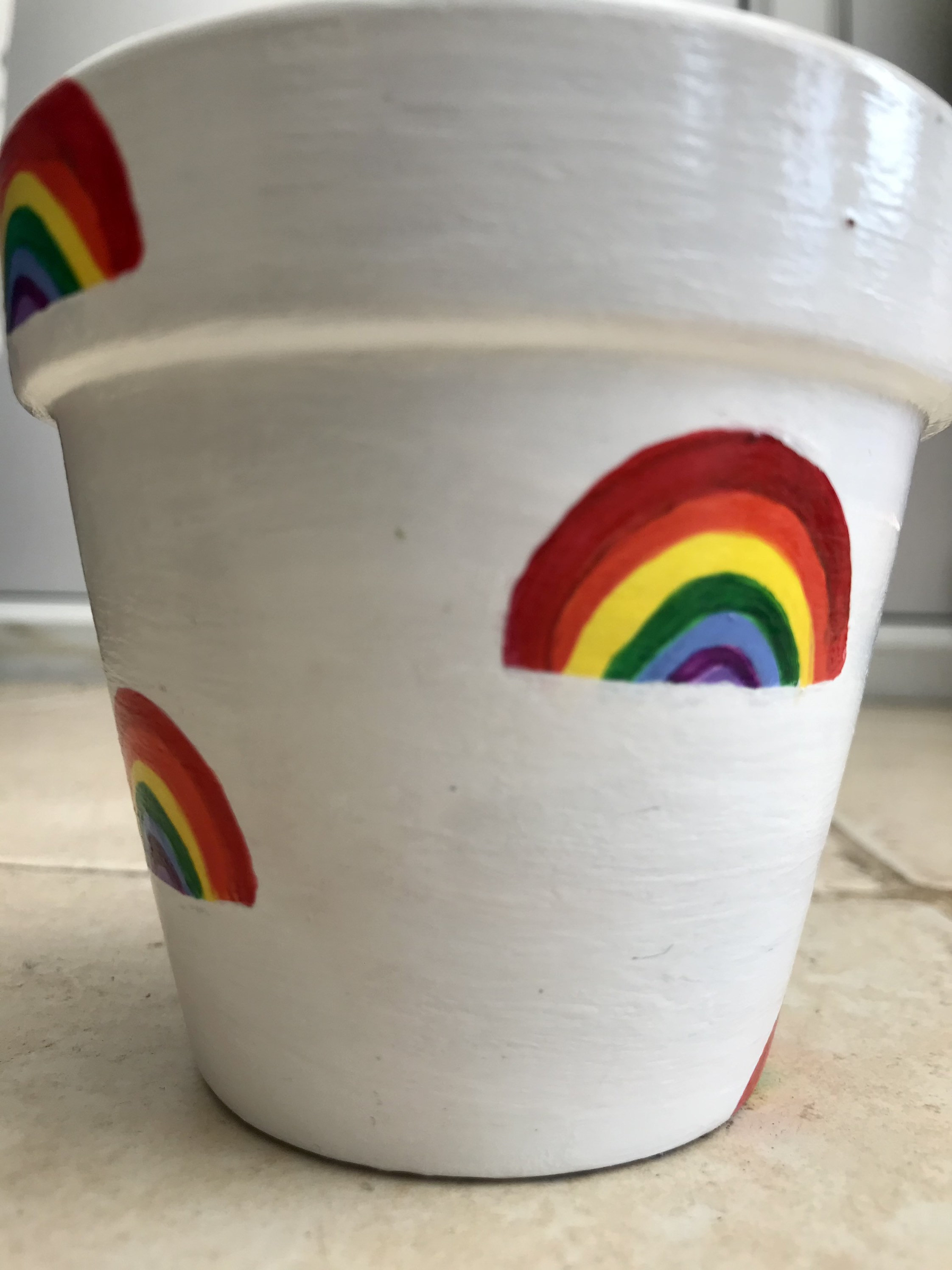 Rainbow Plant Pot - 9cm - Etsy UK