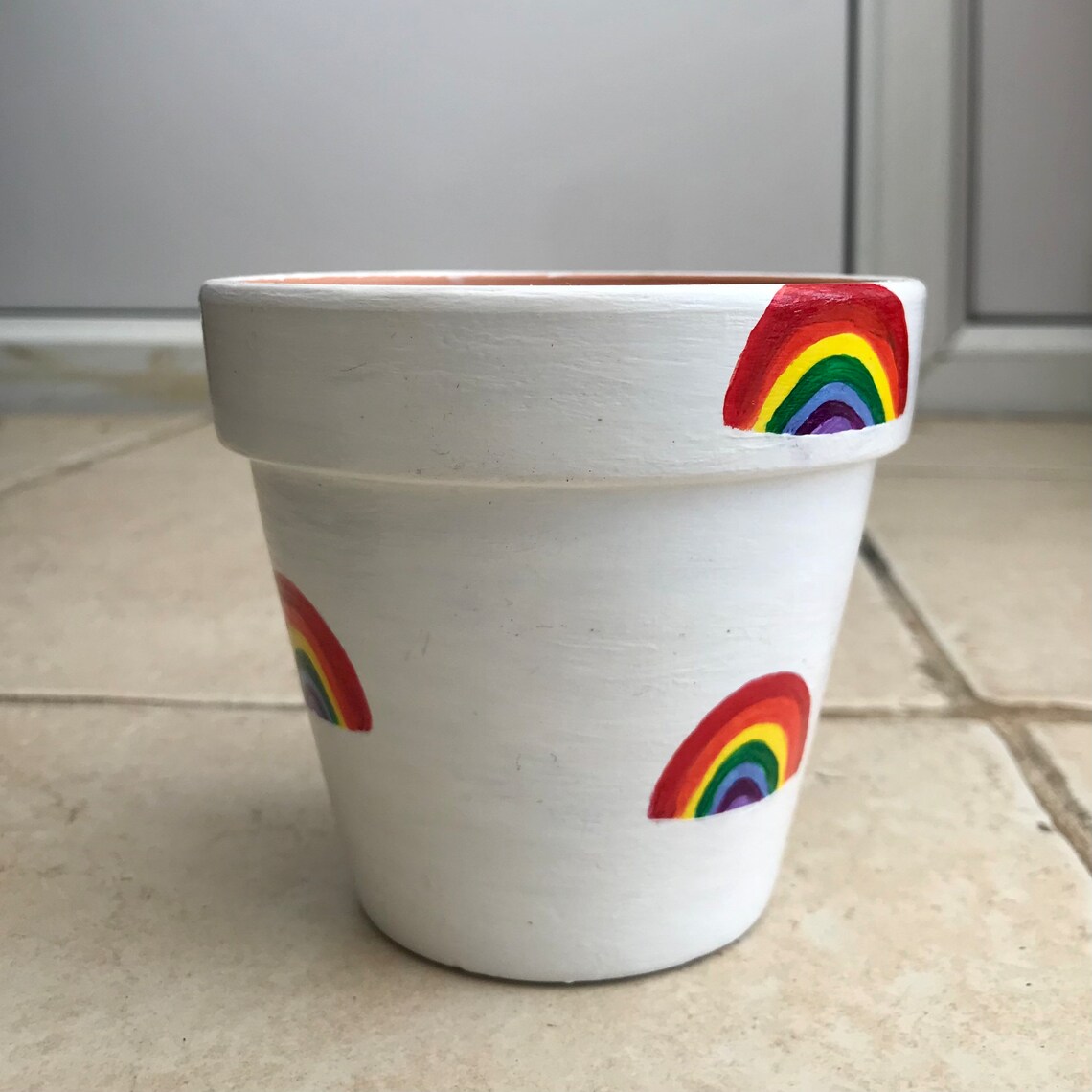 Rainbow Plant Pot - 9cm - Etsy UK
